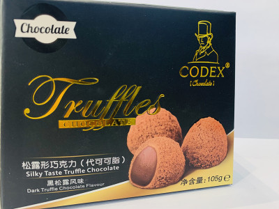 英国库德士 codex 手工松露形巧克力 黑松露风味105g/盒 - 太划算商城